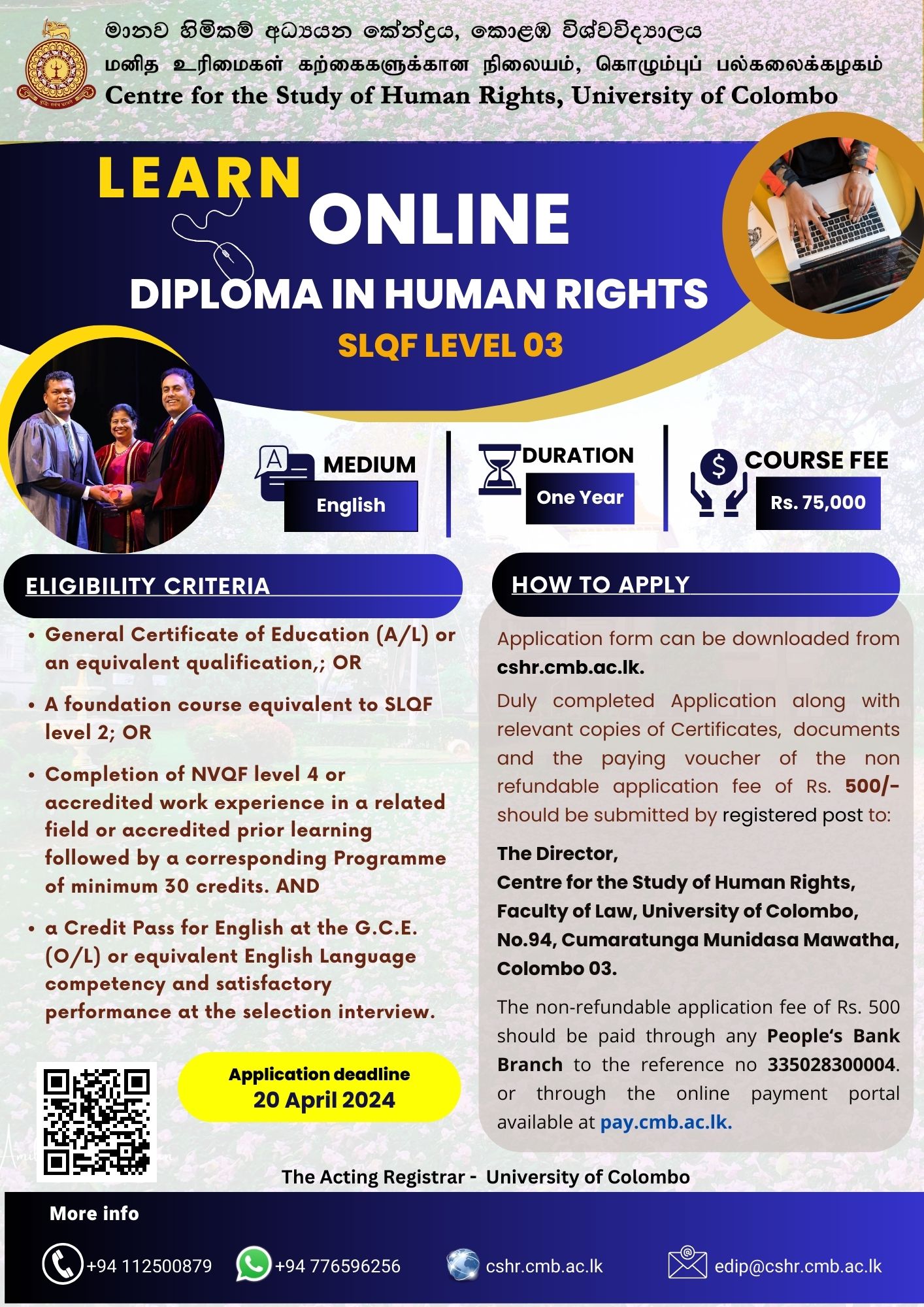 Diploma in Human Rights (DHR) | Centre for the Study of Human Rights