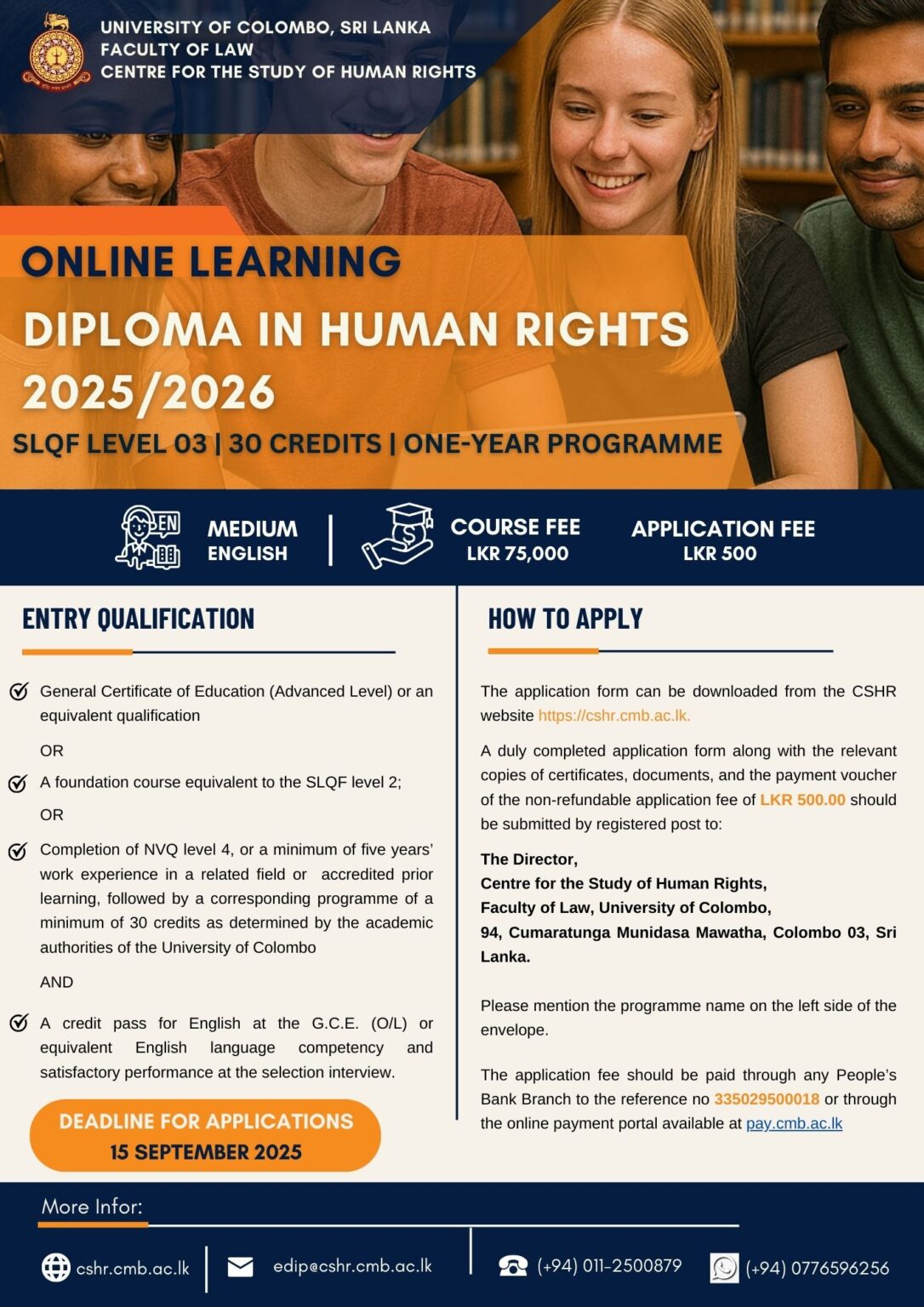 Diploma in Human Rights (DHR) | Centre for the Study of Human Rights