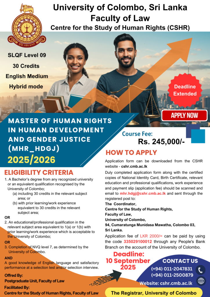 Master of Human Rights in Human Development and Gender Justice (MHR ...