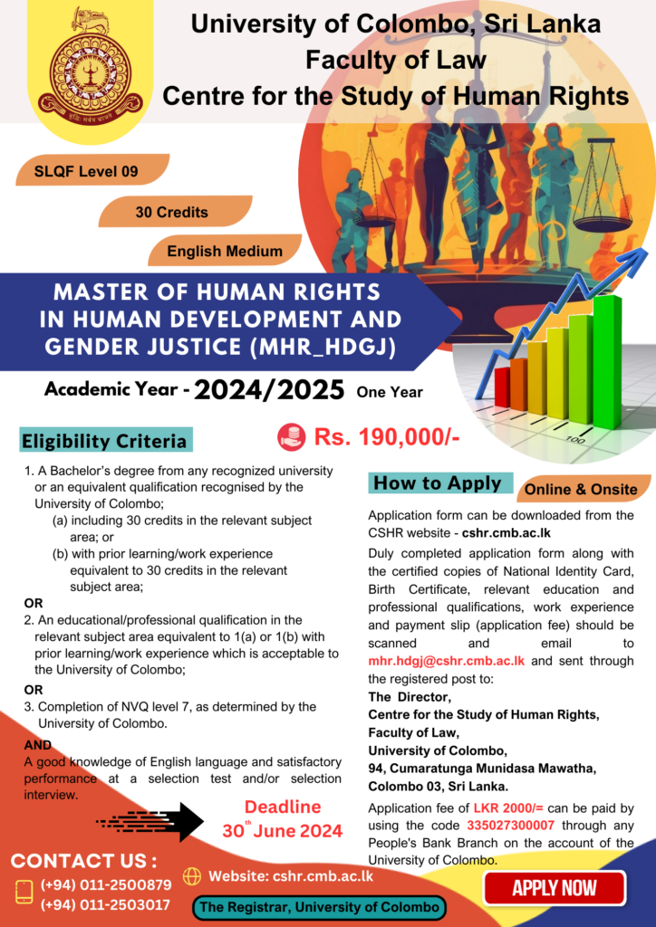 Master of Human Rights in Human Development and Gender Justice (MHR ...