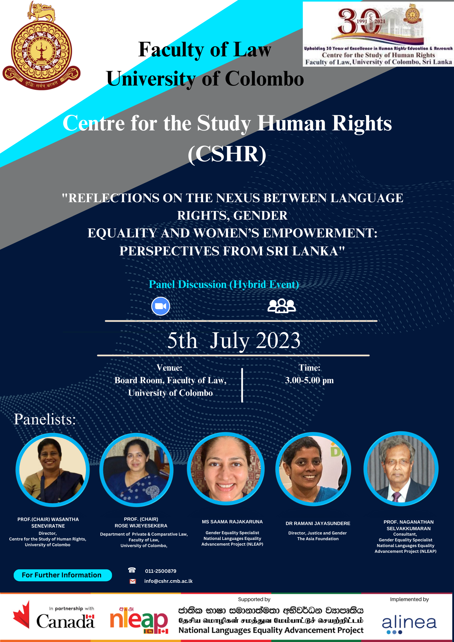 Panel Discussion on “REFLECTIONS ON THE NEXUS BETWEEN LANGUAGE RIGHTS ...